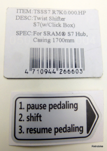 retrobikefranken - Sturmey Archer S7 Ersatzset für SRAM/Sachs Spectro 7 ...