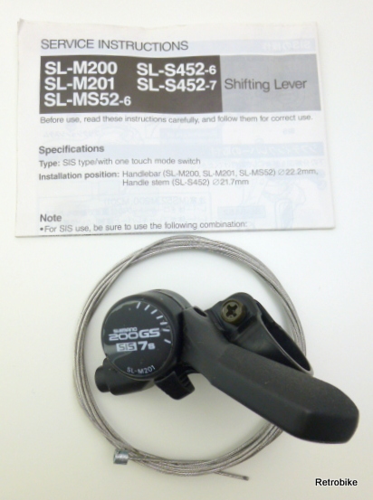 retrobikefranken - Shimano 200 GS SIS friction thumb shifter shifting ...